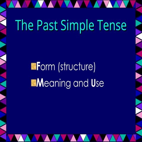 Past Simple Tense - regular and irregular | PPTX
