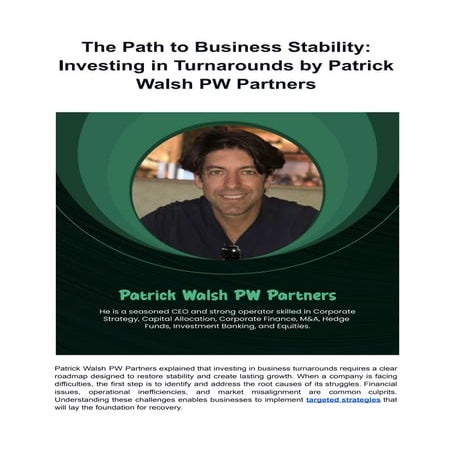 The Path to Business Stability_ Investing in Turnarounds by Patrick ...