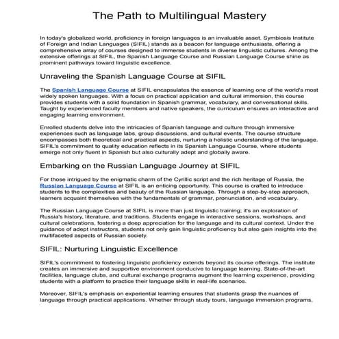 The Path to Multilingual Mastery.pdf | Education