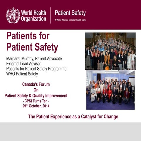 The patient experience as a catalyst for change | PPT