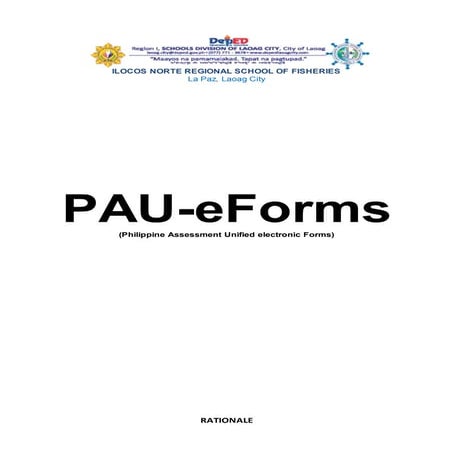 PAU eForm aka Philippine Assessment Unified electronic form | DOCX ...