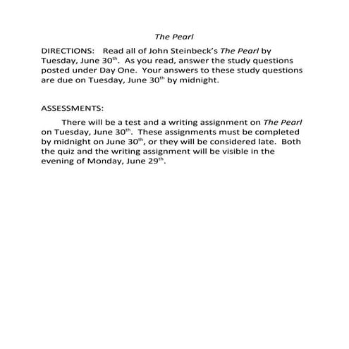 The Pearl Assignments | DOC