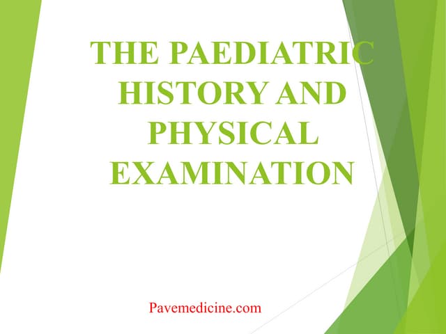 Pediatric History And Physical Example