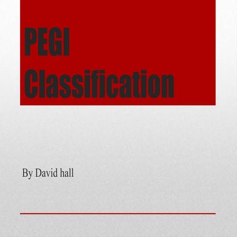 The pegi clasification | PPTX