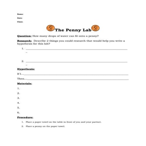 Microscope Mania Lab Sheet