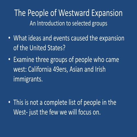 The people of westward expansion | PPTX
