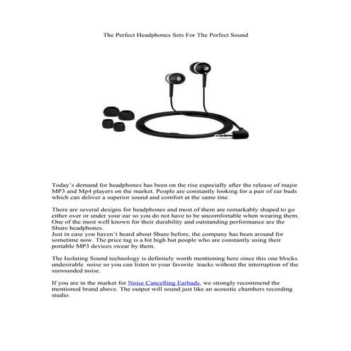 The Perfect Headphones | DOC