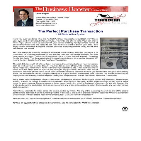 The Perfect Purchase Transaction | PDF | Real Estate Buying and Selling ...