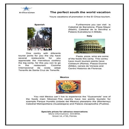 The perfect south the world vacation | DOCX