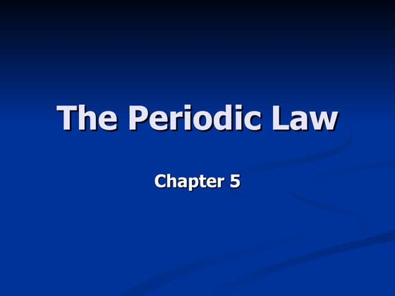 Periodic Law | PPT