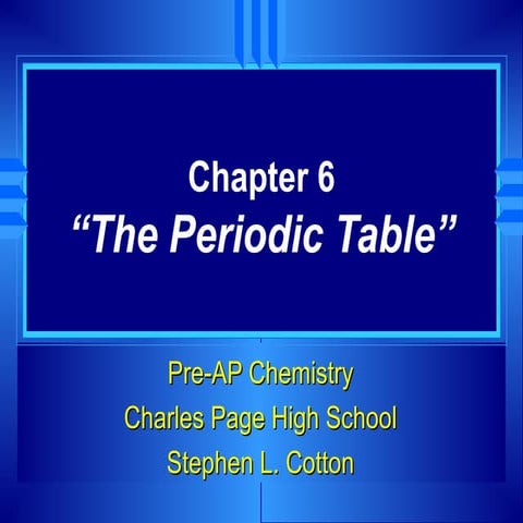 The Periodic Table | PPT