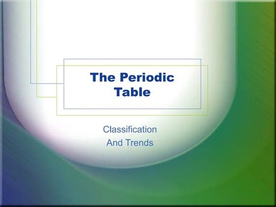 The Periodic Table Presentation 2 | PPT