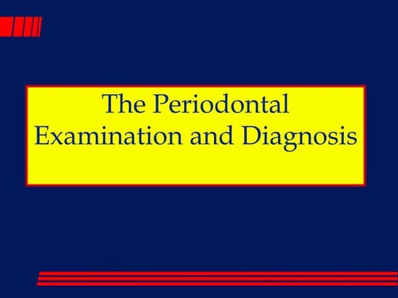 Basic periodontal examination | PPTX