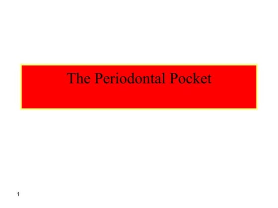 Management of Periodontal Pockets | PPTX