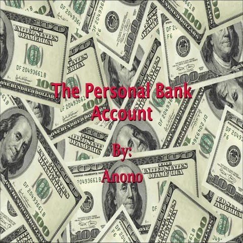 The personal bank account | PPT
