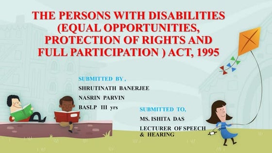 Person with disability act 1995 | PPT