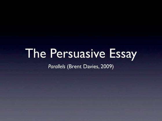 Persuasive essay | PPT