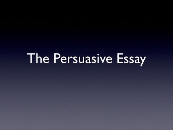 Persuasive Essay 8th Grade | PPT