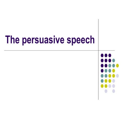 The persuasive speech | PPT