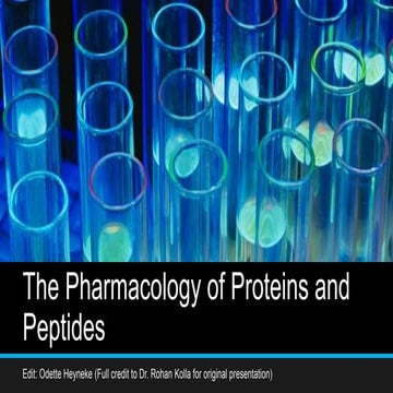 The pharmacology of proteins and peptides | PPT