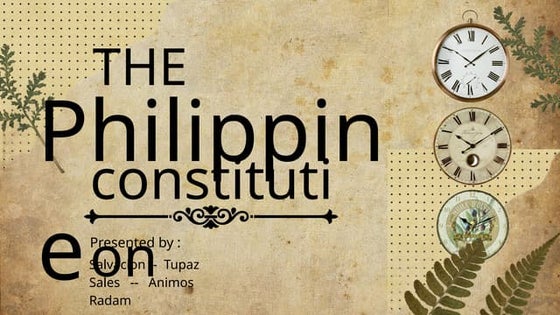 Introduction to Philippine Constitution 1987 | PPTX