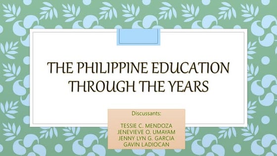 The History of Philippine Education System Lecture No. 4.pptx