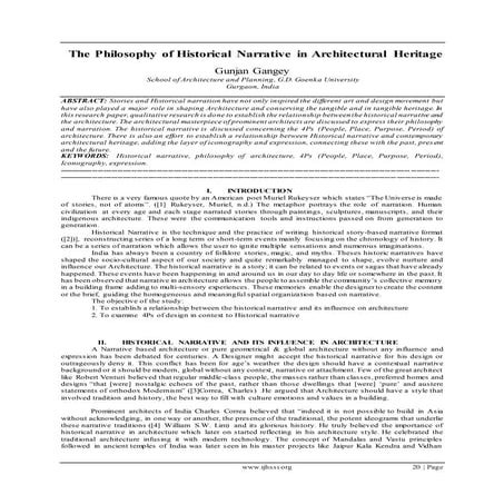 The philosophy of historical narrative in architectural heritage | DOCX