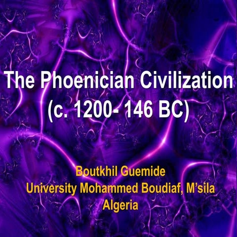 The Phoenician Civilization | PPT