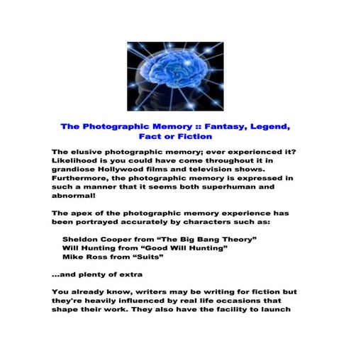 The Photographic Memory | PDF