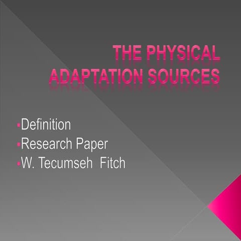 The physical adaptation source | PPTX