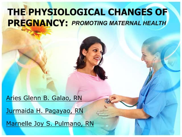 Physiological changes during pregnancy | PPTX