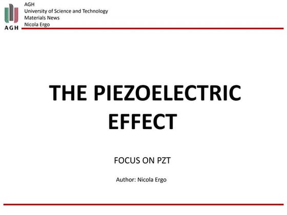 Piezoelectric effect | PPTX