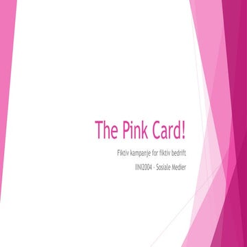 The Pink Card | PPTX