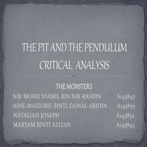 The pit and the pendulum slides | PPT