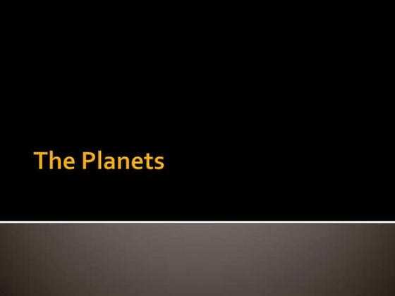 Solar system planets chart | PPT