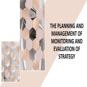 THE PLANNING AND MANAGEMENT OF MONITORING AND EVALUATION OF STRATEGY ...