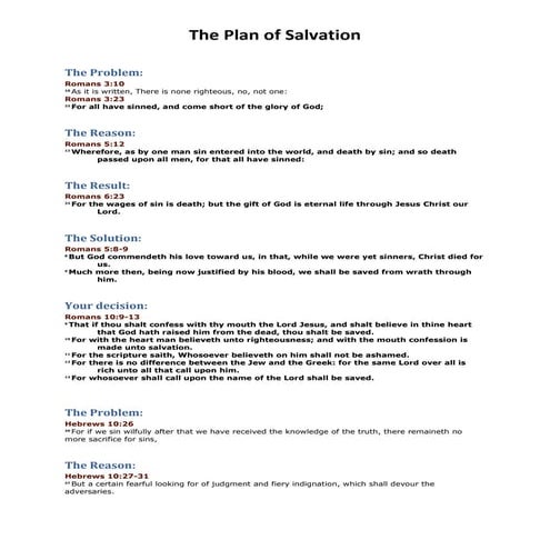 The plan of salvation | DOC