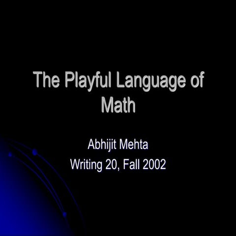 The Playful Language of Math.ppt