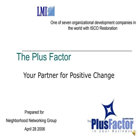 The Plus factor | PPT