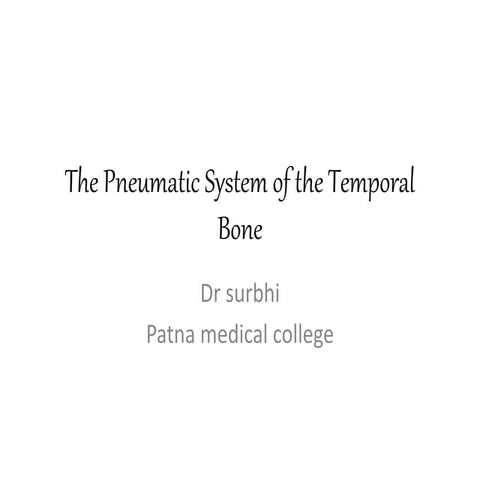 The pneumatic system of the temporal bone | PPTX