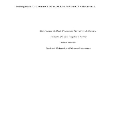The poetics of black feministic narrative: A Literary nalysis of Maya ...