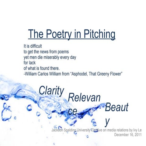 Poetry in Pitching | PPT