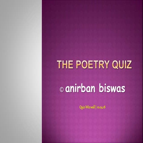 The Poetry Quiz | PPT