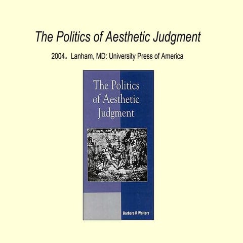 The Politics of Aesthetic Judgment | PPT