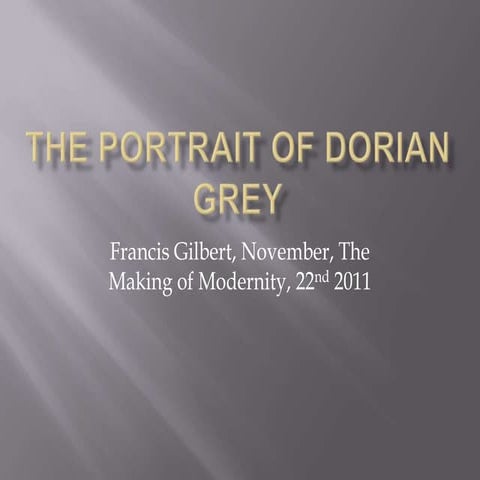 The Picture of Dorian Gray summary and depiction | PDF