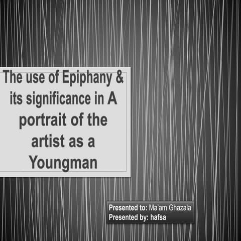 The portray of an artist as a young man | PPTX | Fiction | Books and ...