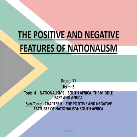 The positive and negative features of nationalism south africa | PDF