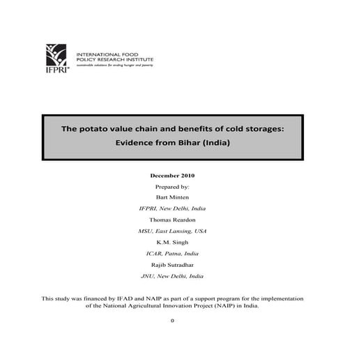 The potato value chain and benefits of cold storages | PDF