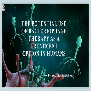 The Potential Use Of Bacteriophage Therapy As a Treatment Option in ...