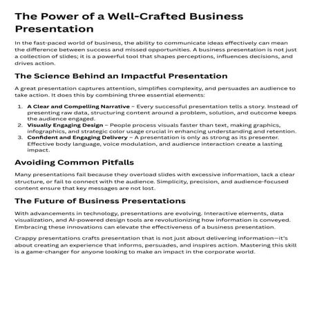 The Power of a Well-Crafted Business Presentation.pdf
